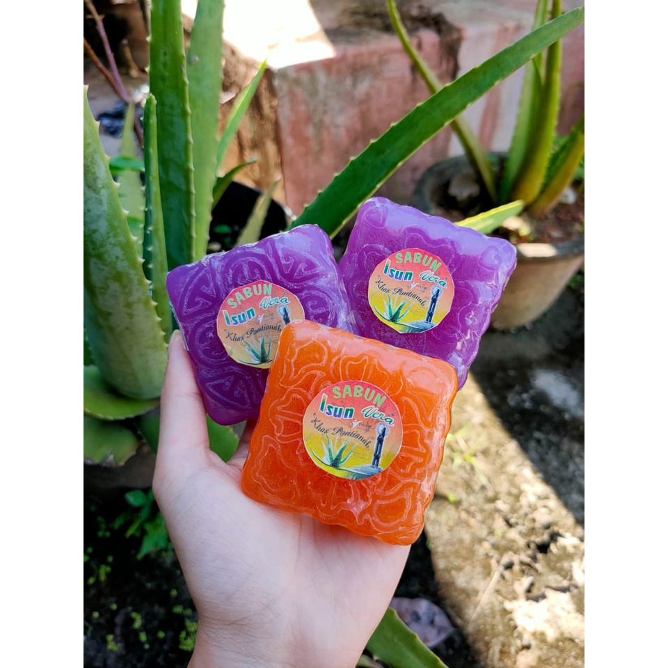 Jual TRANSPARAN SOAP/ sabun batang aloevera/ lidah buaya/ sabun wajah ...