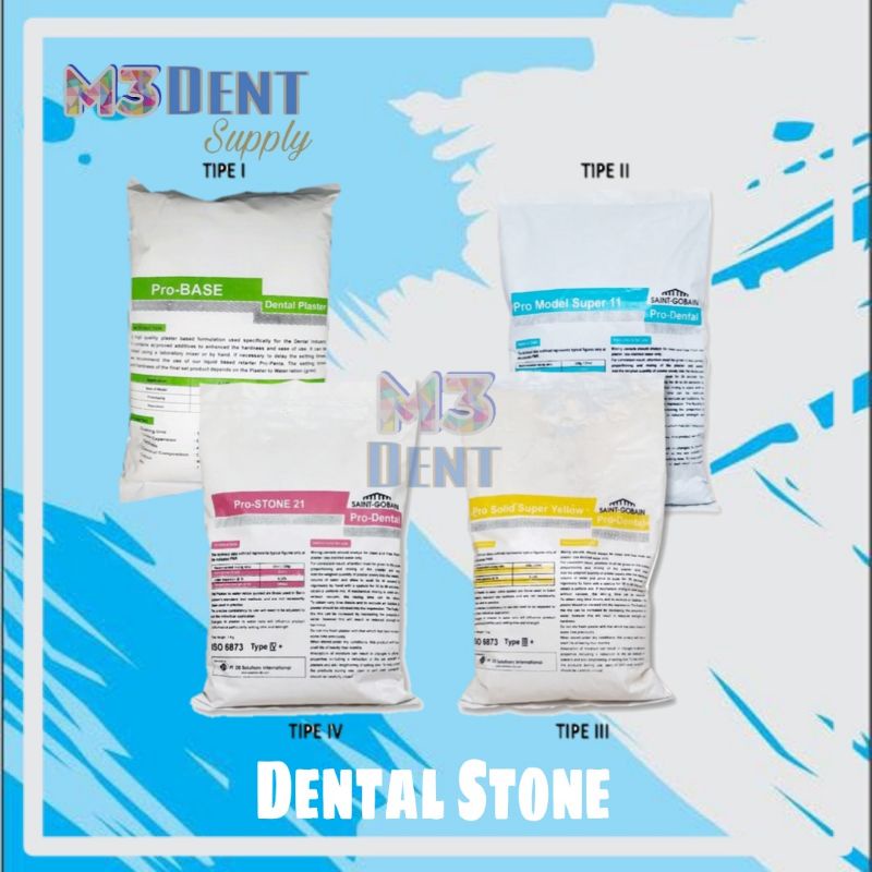 Jual DENTAL STONE BAHAN CETAK GIGI Gips stone MOLDANO PROBASE 1 KG ...