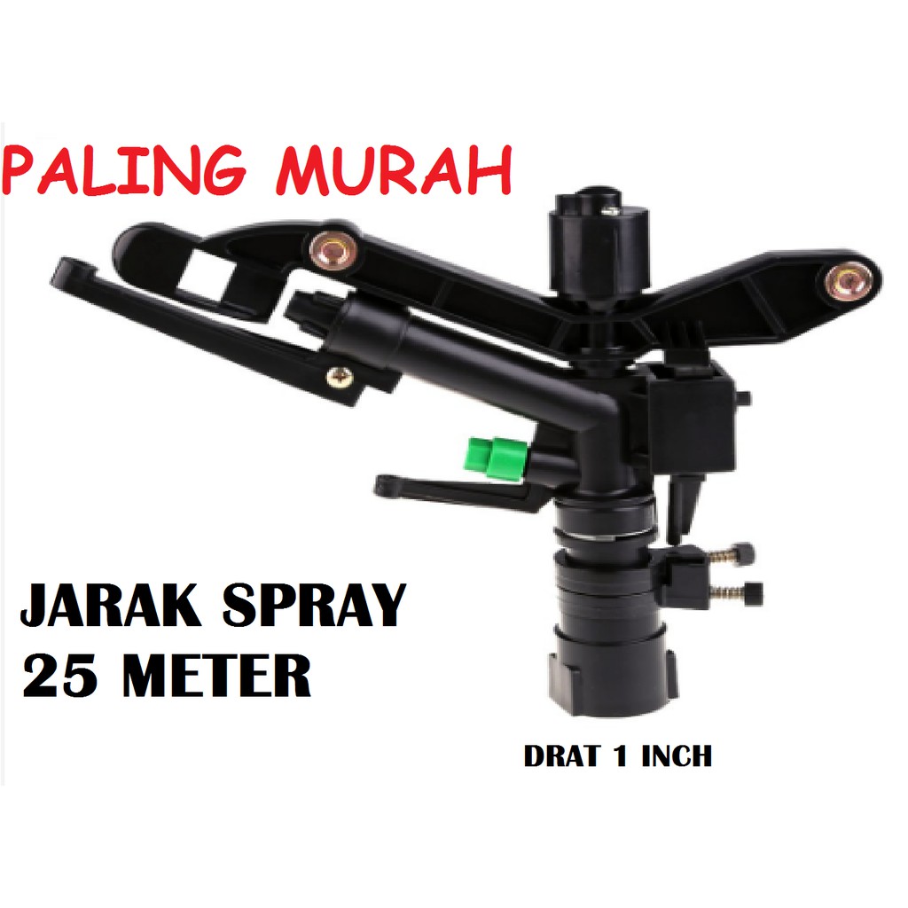 Jual Sprinkler Sprinkle Air Taman Impact Rain Gun Drat 1 Inch Spray 25m ...