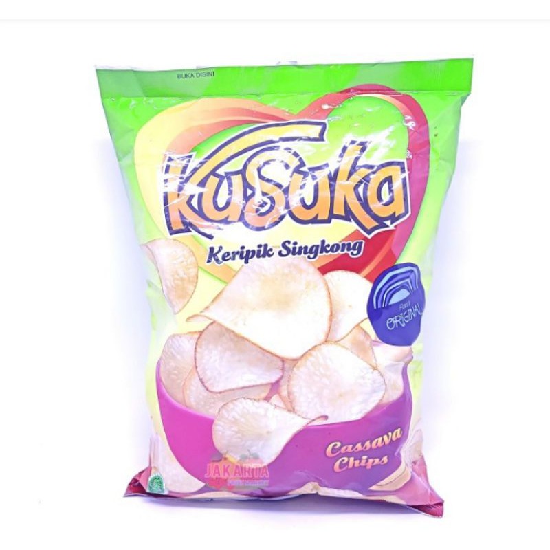 Jual (KERIPIK) KUSUKA KERIPIK SINGKONG RASA ORIGINAL 400G | Shopee ...