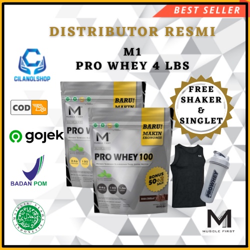 Jual Pro Whey 100 4lb 4lbs 1.8kg Musclefirst Muscle First M1 Nutrion ...