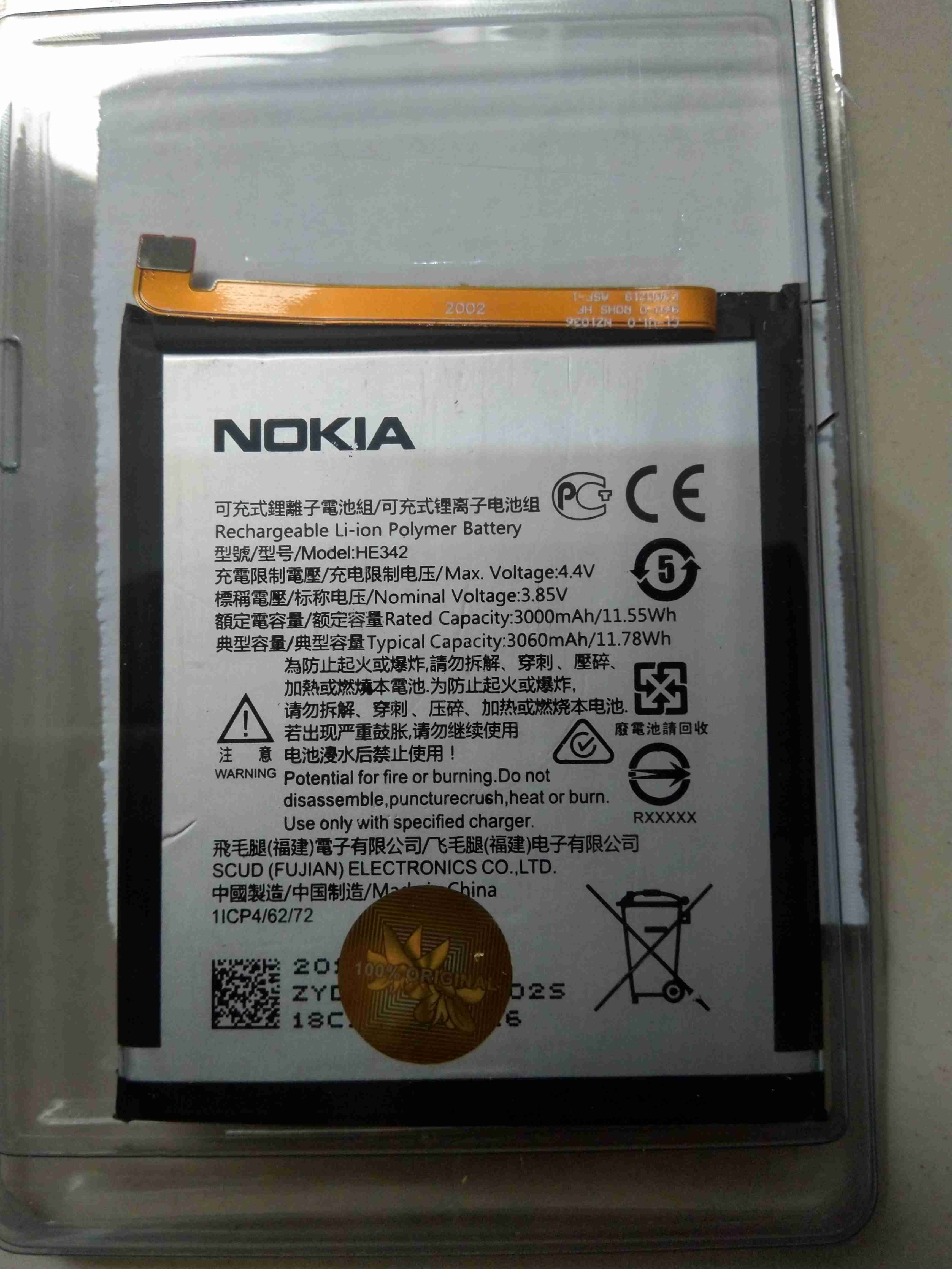 Baterai Nokia 6.1 Plus X6 X5 Nokia 5.1 Plus HE342 Original Batre ...