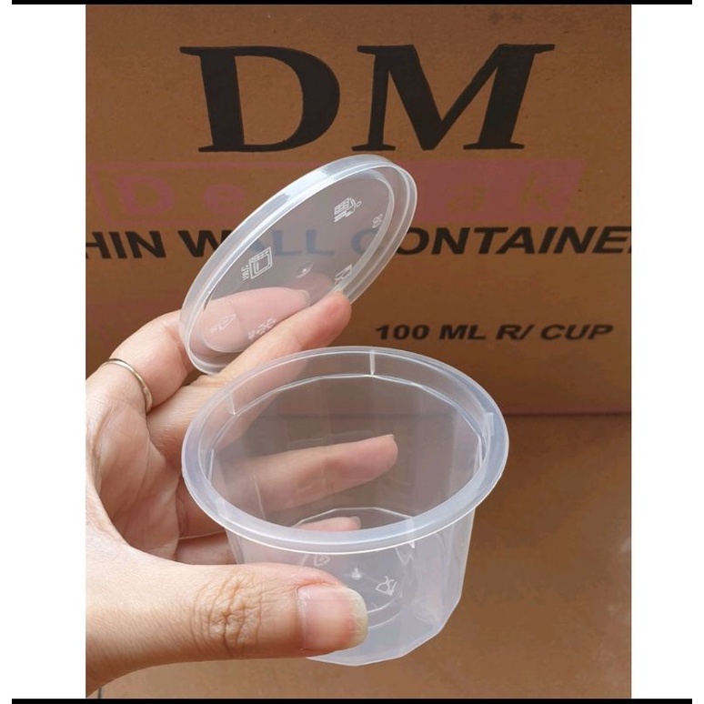 Jual Tempat Saos Plastik / Cup Sambal / Sauce Container 100ml(harga ...