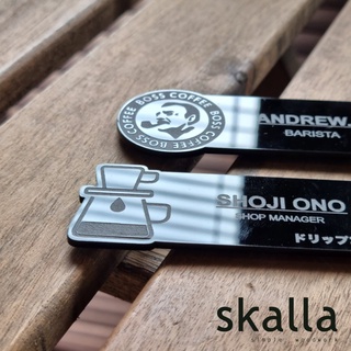 Jual name tag akrilik acrylic contour badge papan nama dada nametag ...