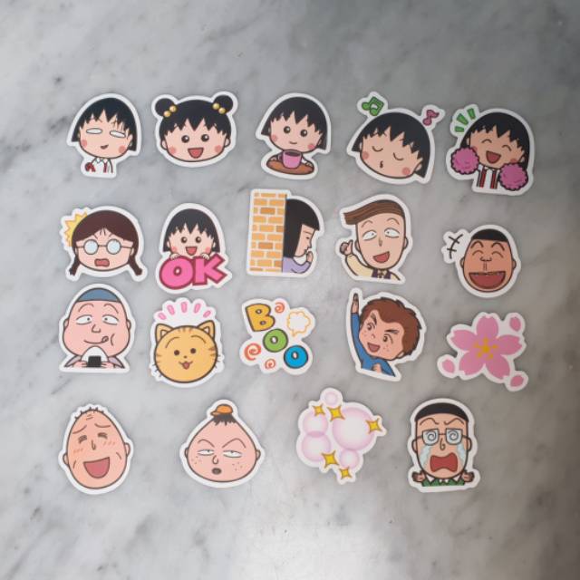Jual Sticker Waterproof Chibi Maruko Chan (isi 19 pcs) | Shopee Indonesia