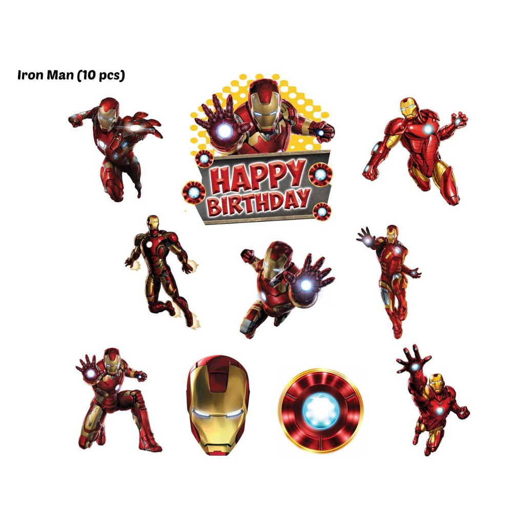 Jual Topper Kue Iron Man (10pcs) | Shopee Indonesia