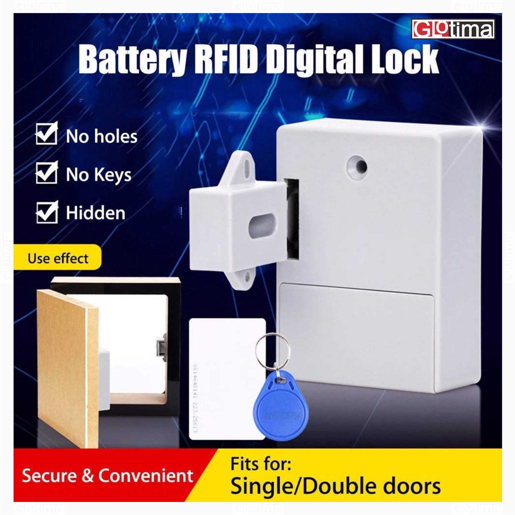 Jual Kunci Pintu Laci Lemari Sensor Kartu RFID Keyless Cabinet Door ...