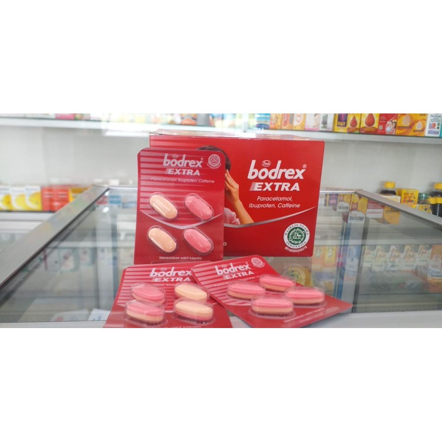Jual BODREX EXTRA - MEREDAKAN SAKIT KEPALA - 1 blister @4 kaplet ...