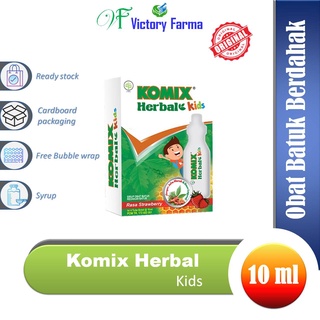 Jual Komix Herbal Kids Rasa Strawbery Sirup Box @ 4 Tube botol @ 10 ml ...