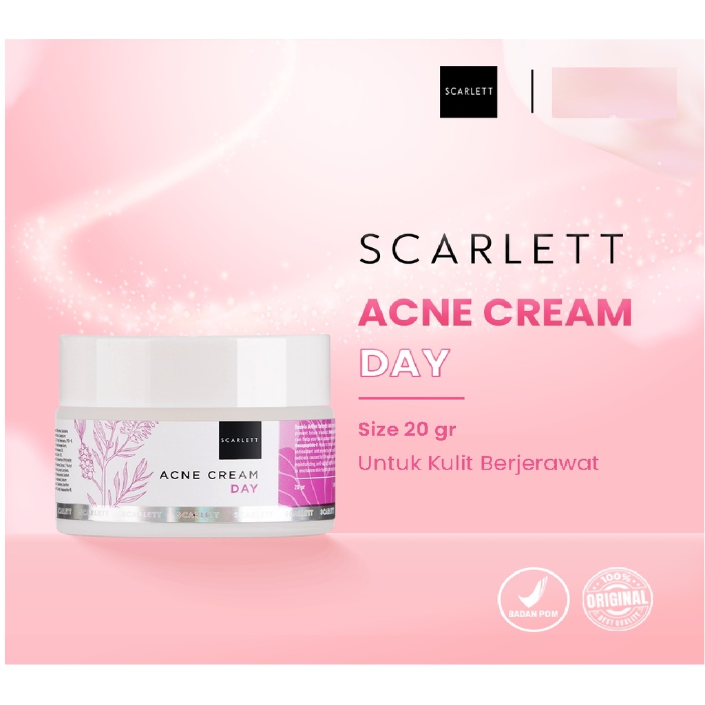 Jual Scarlett Whitening Acne Day Cream | Day acne scralett | scarlett acne day cream | Shopee ...