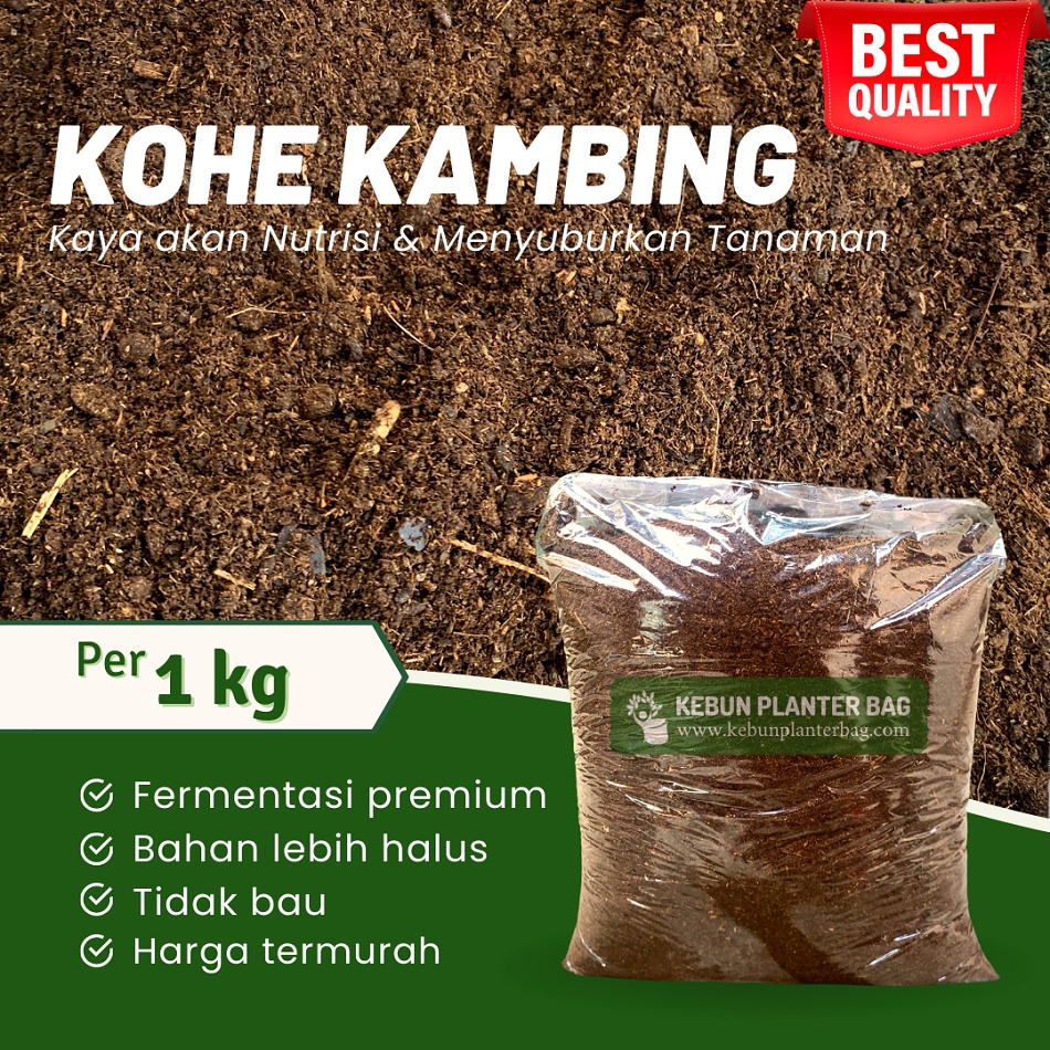 Jual Kohe Kambing Halus 1 Kg NPK Kotoran Pupuk Kandang Siap Pakai ...