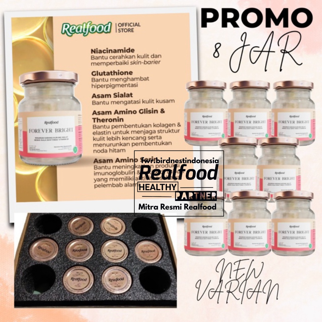 Jual Realfood Forever Bright isi 6 Jar Free 2 Jar - Minuman sarang ...