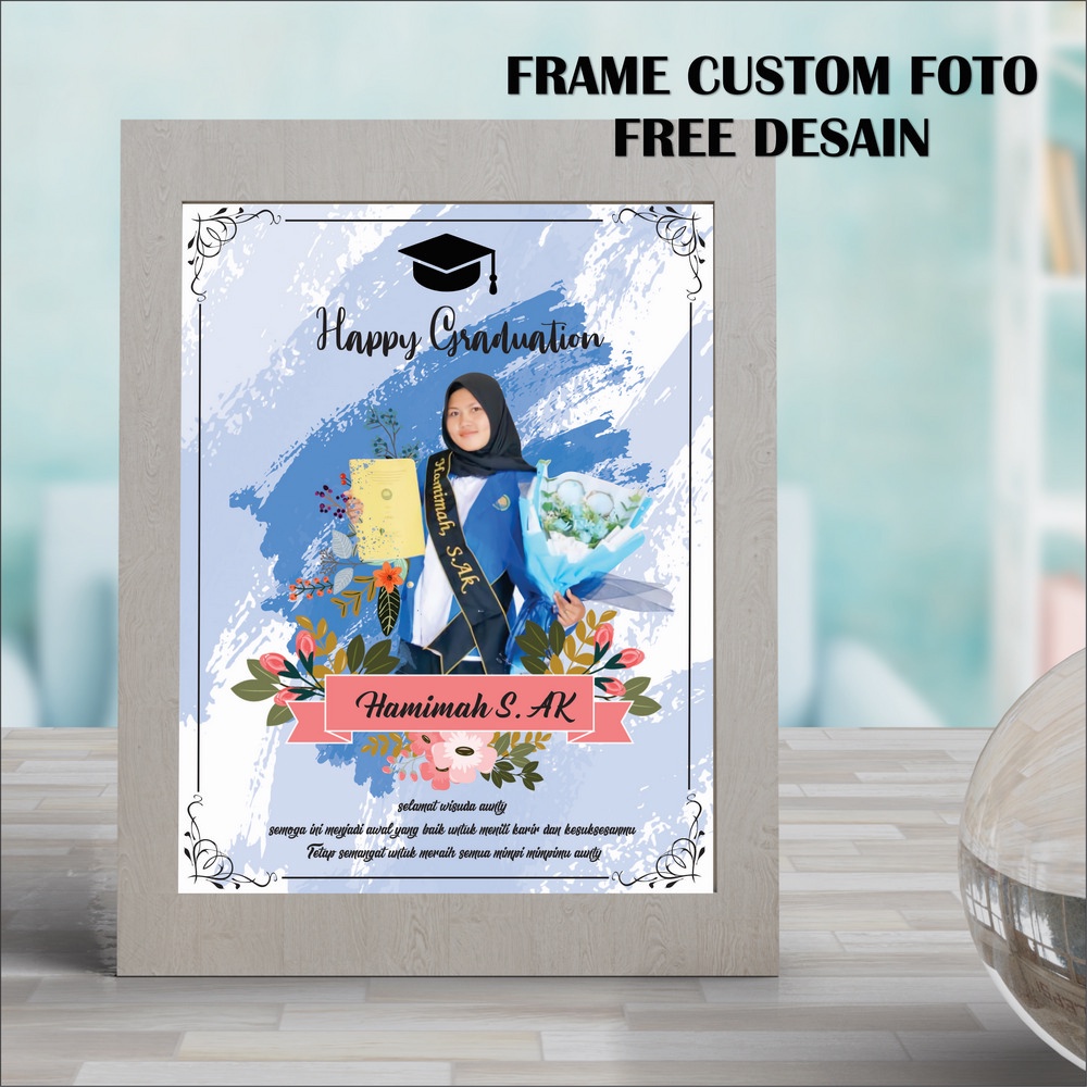 Jual [ Desain + Cetak + Bingkai ] Custom Kado Hadiah Ulang Tahun ...