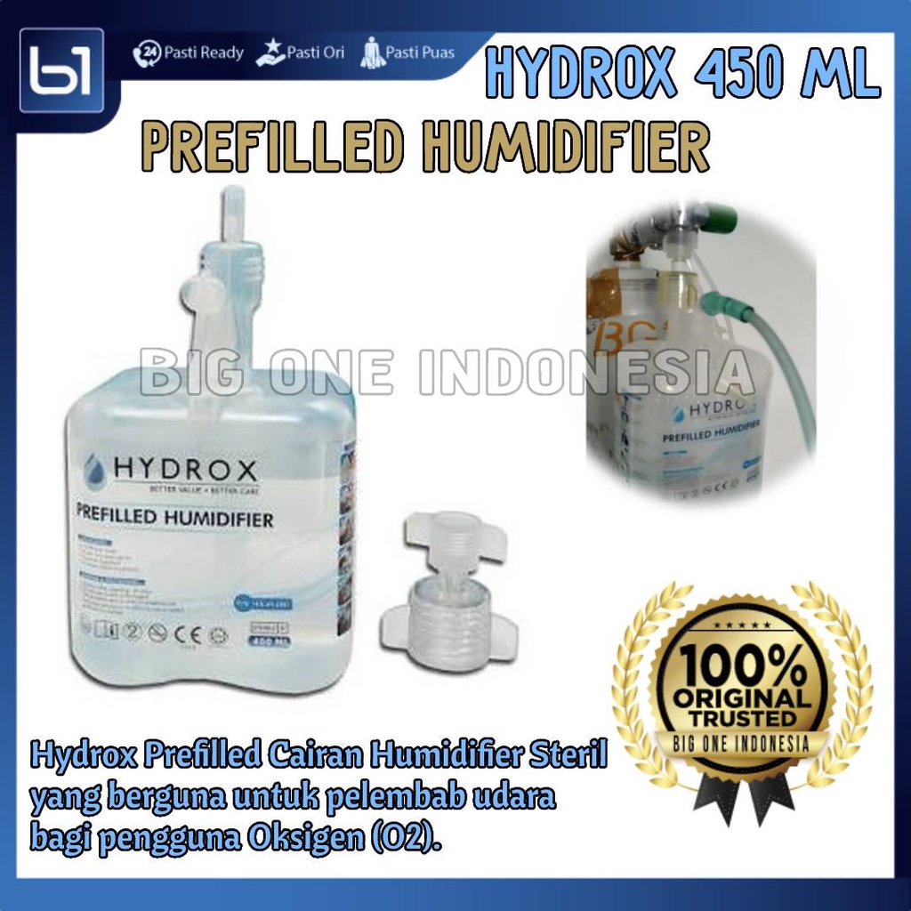 Jual GEA Prefilled Humidifier 450ml, Hydrox Aquapack 450 ML, Cairan Air ...