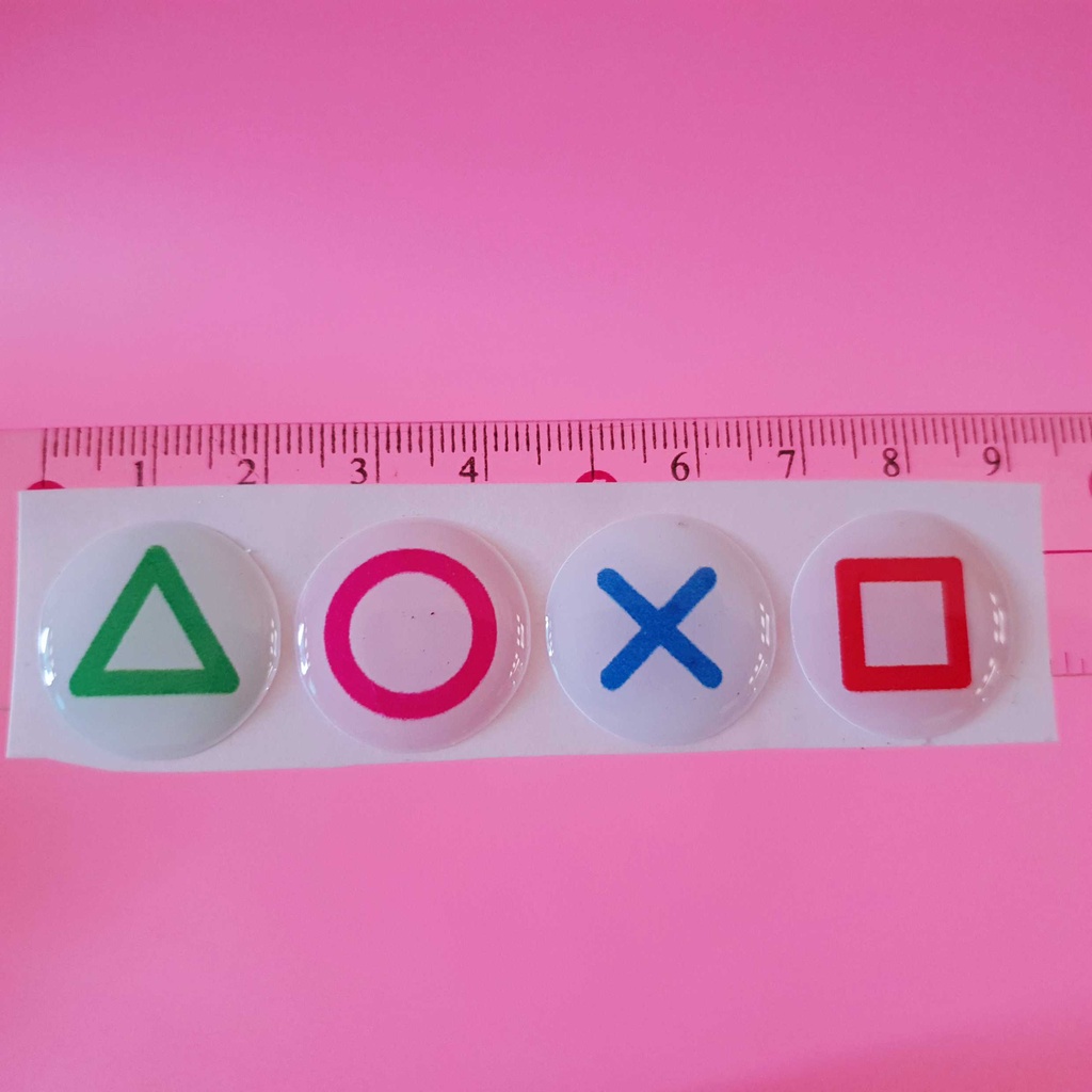 Jual STICKER TOMBOL PLAYSTATION PUTIH STIKER EMBLEM TIMBUL STIKER 3D ...