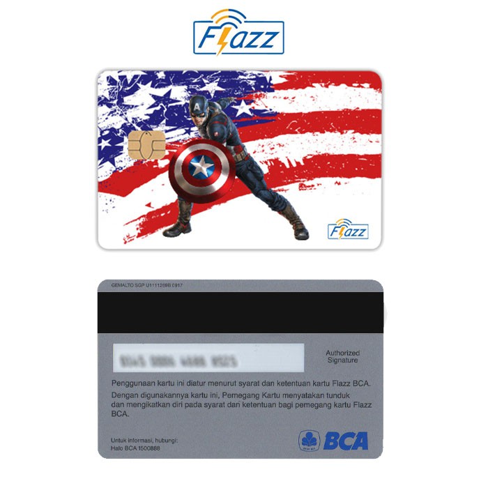 Jual Captain America Kartu E-Money Flazz BCA Gen 2 NFC Custom Card | Shopee Indonesia