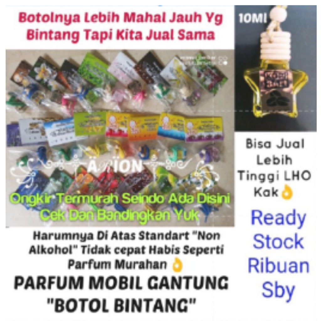 Jual PARFUM BOTOL BINTANG MOBIL GANTUNG ARION SCENTS | Shopee Indonesia