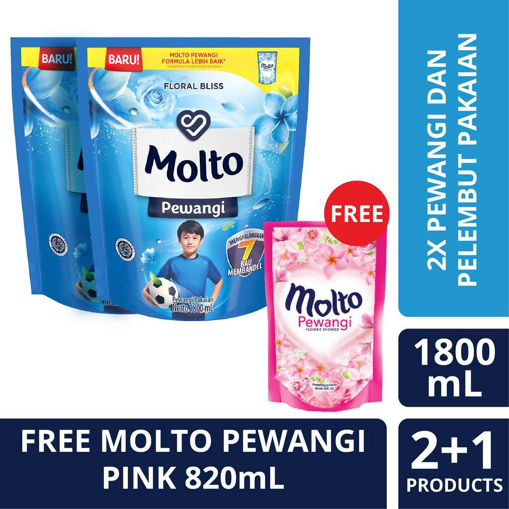 Jual Molto Pewangi Floral Bliss 1.8 L x 2 pcs - FREE Molto Pewangi ... Jual Molto Pewangi Floral Bliss 1.8 L x 2 pcs - FREE Molto Pewangi ...