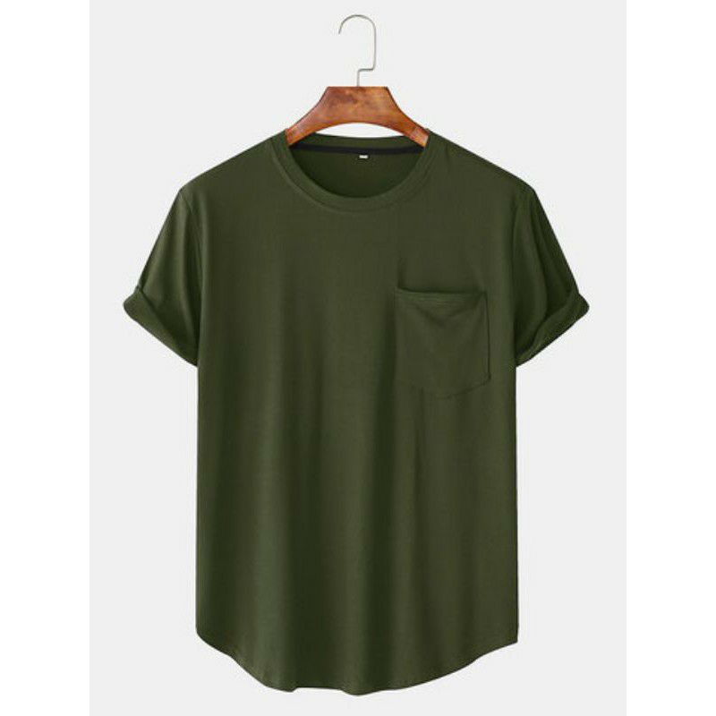 Jual kaos polos army BASIC POCKET LONGLINE | kaos lengan pendek saku ...