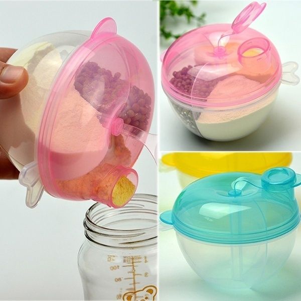 Jual [A32] Tempat Wadah Susu Bubuk Bayi 3 Sekat Container Susu Formula ...