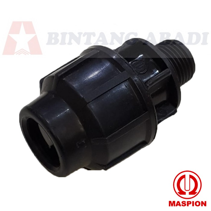 Jual Maspion Socket Drat Luar HDPE HItam 3/4" (25 mm) SDL Sok Fitting ...