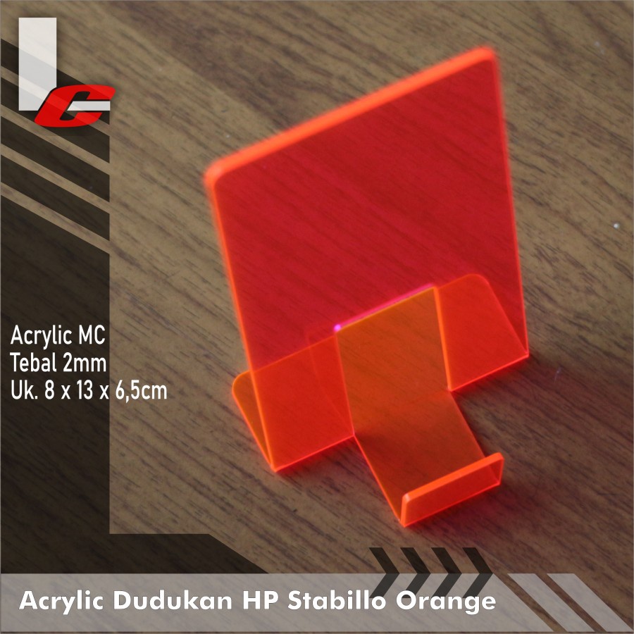 Jual Akrilik Dudukan HP Stabillo Orange | Shopee Indonesia