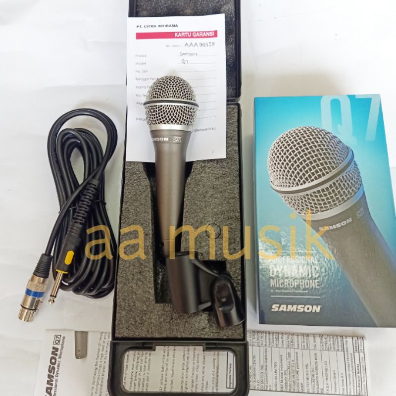 Jual MIC KABEL SAMSON Q7 PLUS KABEL MICROPHONE 5 METER ORIGINAL GARANSI ...