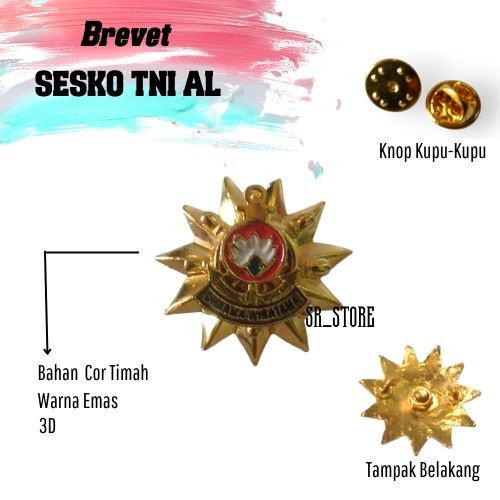 Jual Brevet Brivet Pin Wing Lencana SESKO TNI AL | Shopee Indonesia