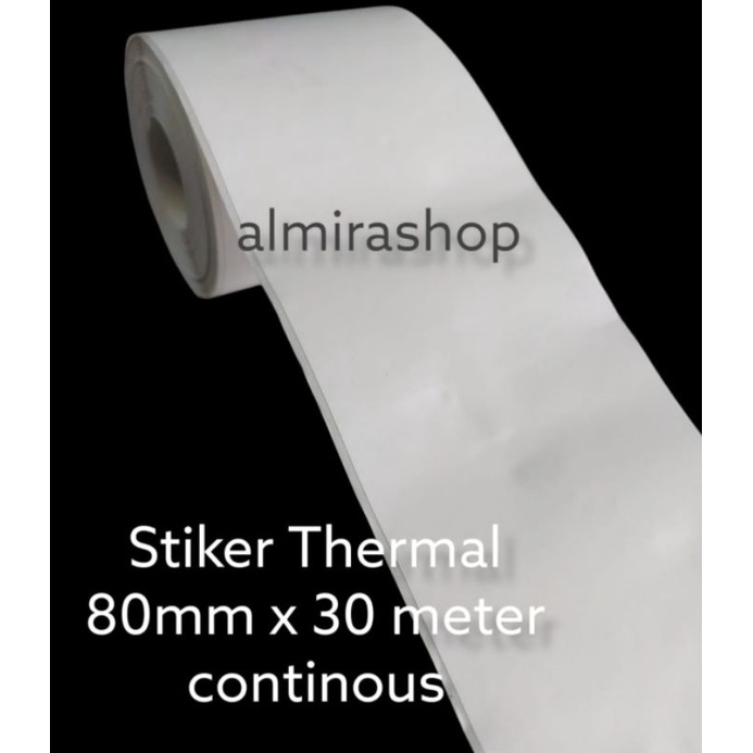 Jual Stiker Thermal 80mm x 30 meter/Label Sticker Barcode 80x30meter ...
