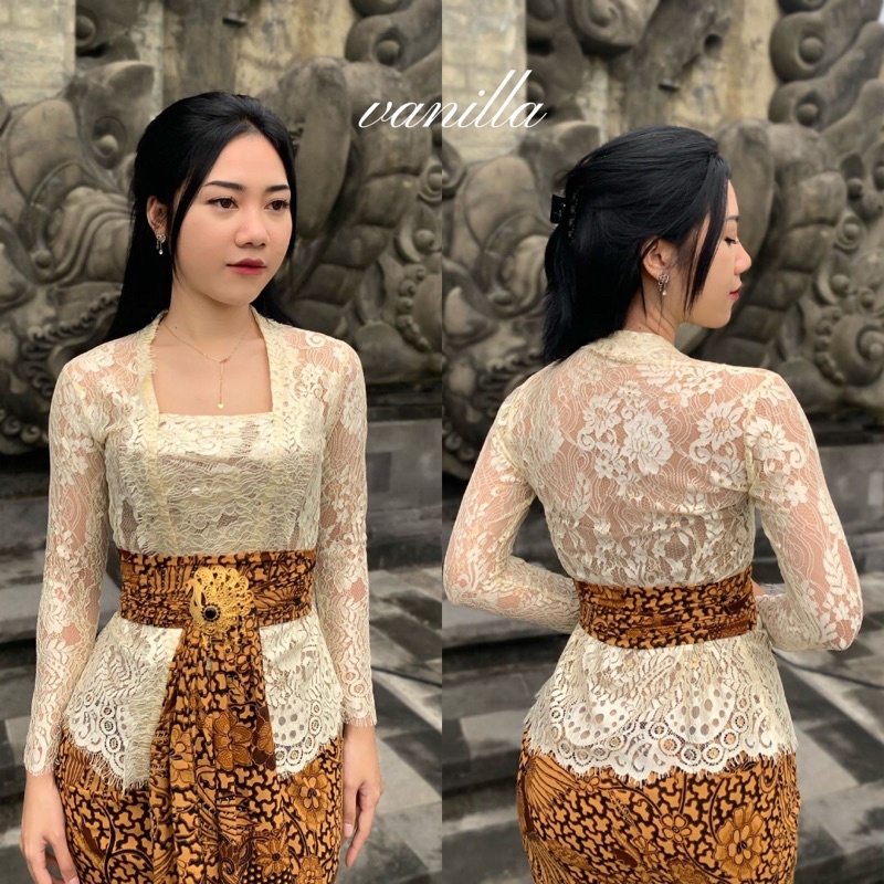 Jual KEBAYA BALI JADI BROKAT SEMI PRANCIS METALIK SPECIAL SKIN TONE ...