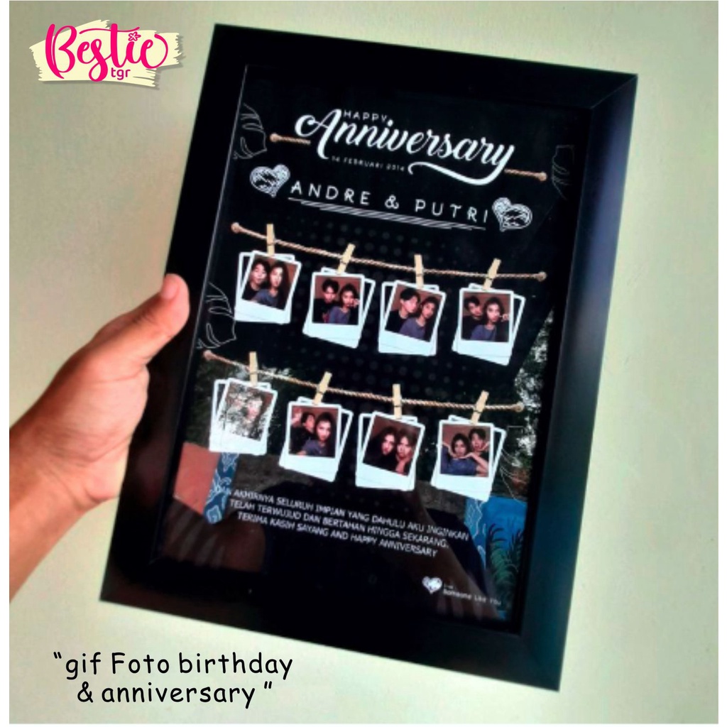 Jual Gift Ultah / Kado ulang tahun / Cetak Foto Plus Bingkai Kaca ...