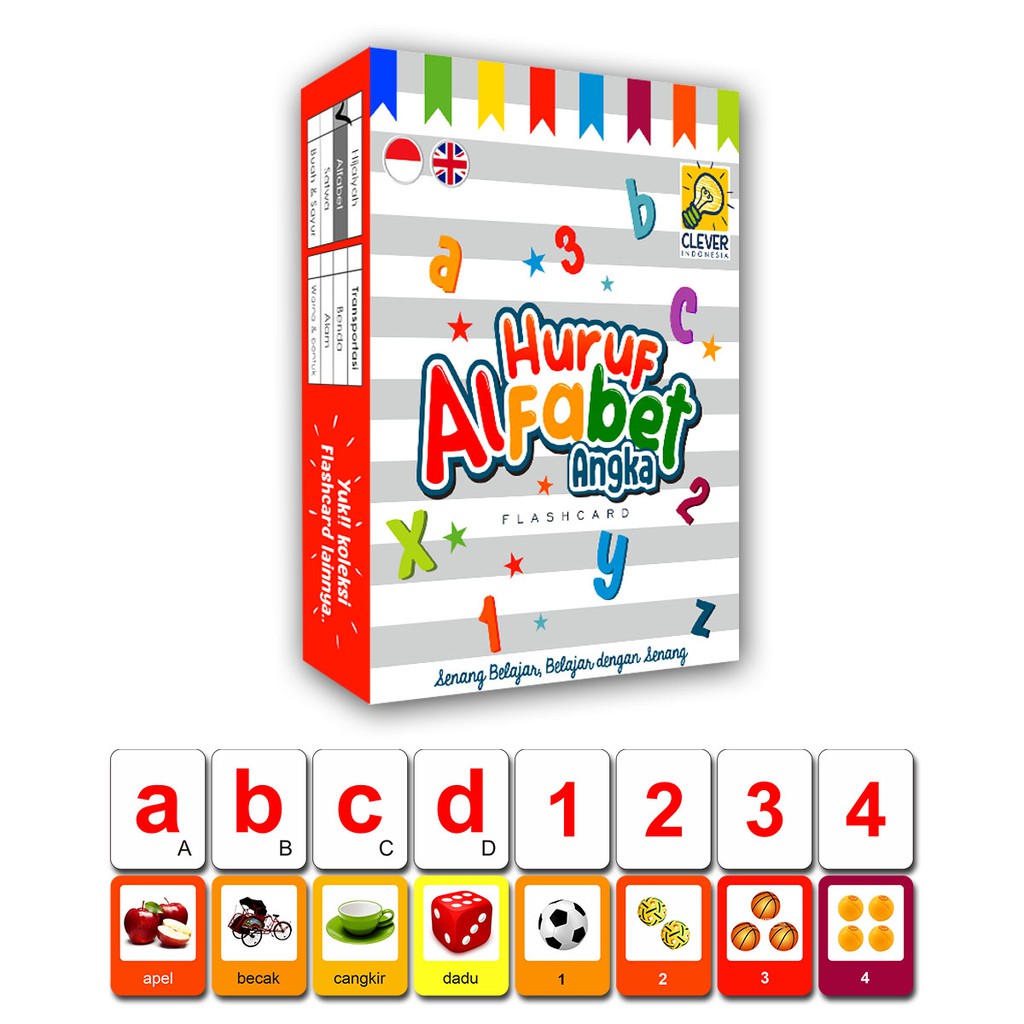 Jual CLEVER - Flashcard Alfabet Indonesia|Shopee Indonesia