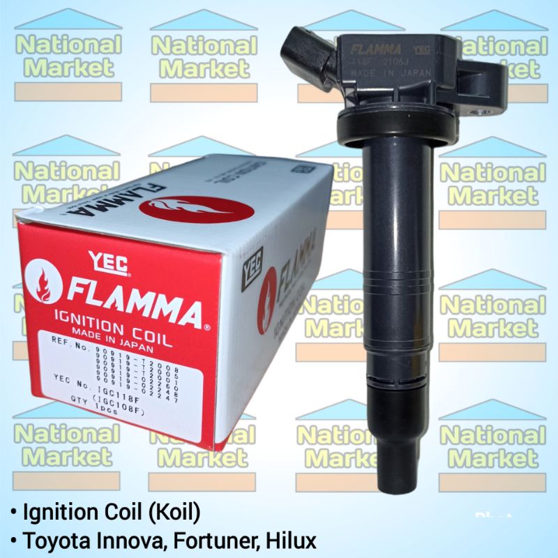 Jual YEC FLAMMA IGC118F Ignition Coil Koil Fortuner Innova Hilux JAPAN ...