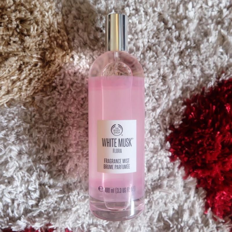 Jual The body shop tbs fragrance mist white musk flora 100 ml Original 100% | Shopee Indonesia