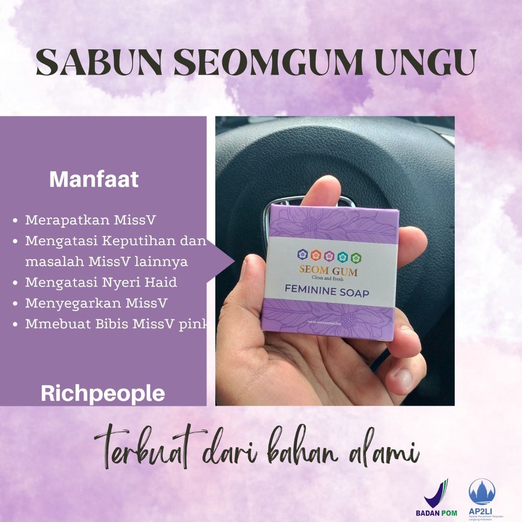 Jual Seom Gum feminine soap Sabun missV 20gr Original ,Ready ...
