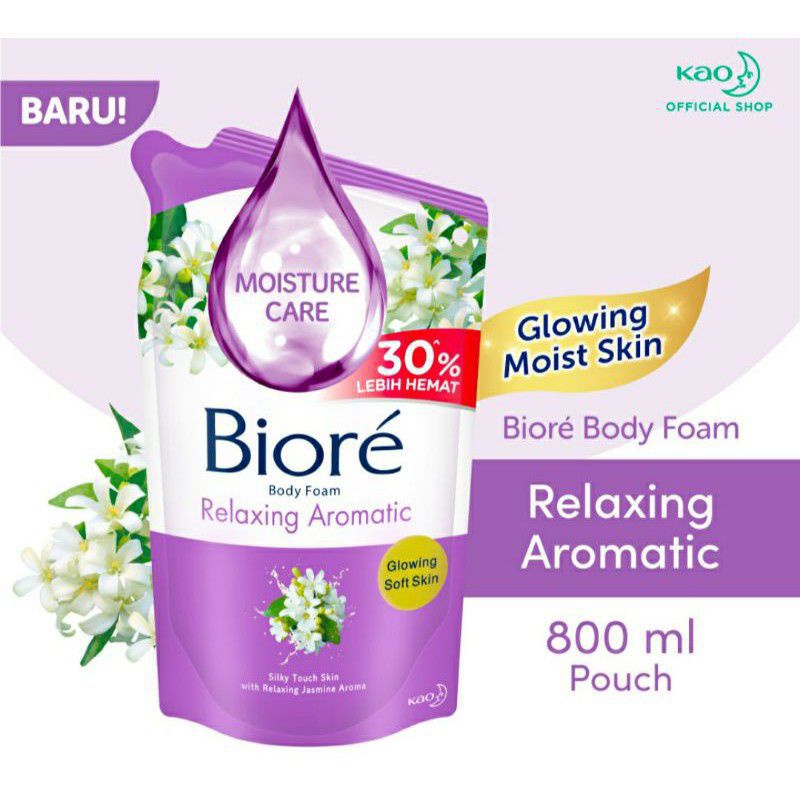 Jual Biore Body Foam 800ml Relaxing Aromatic | Shopee Indonesia