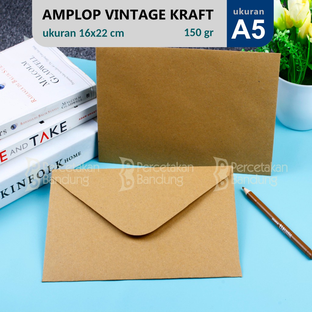 Jual A5 Amplop Vintage Kraft | Bahan Kraft 150GR | Ukuran 16x22 CM A5 ...