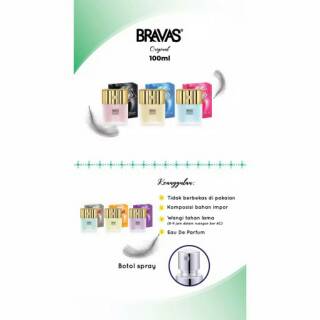 Jual BRAVAS Original Eau de Parfum 100ml - HALAL BPOM Botol Kaca Spray ...