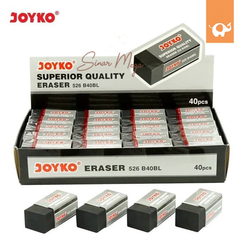 Jual Joyko Eraser Penghapus Hitam 526 B40BL Hitam Indonesia|Shopee Indonesia