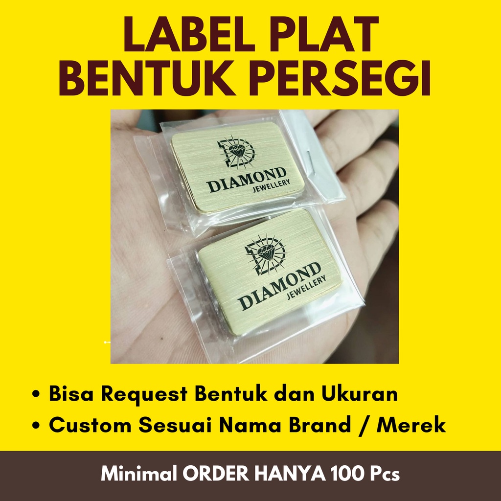 Jual LABEL HIJAB BENTUK PERSEGI DAN BELAH KETUPAT Sesuai Nama Brand dan ...