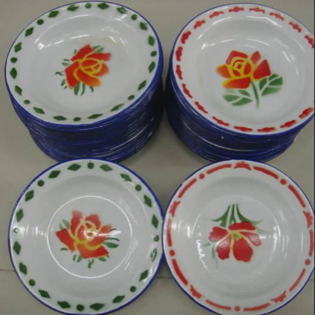 Piring jadul piring seng enamel 22cm murah | Shopee Indonesia