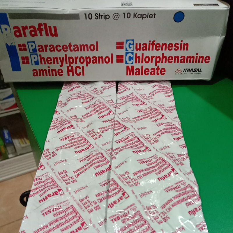 Jual PARAFLU KAPLET STRIP ISI 10 TABLET | Shopee Indonesia