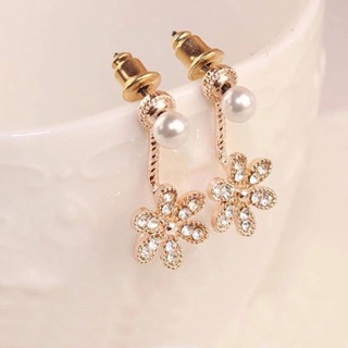 ANTING STUD BUNGA MUTIARA SIMPLE MEWAH ELEGANT ANTING ALA FASHION KOREA ...