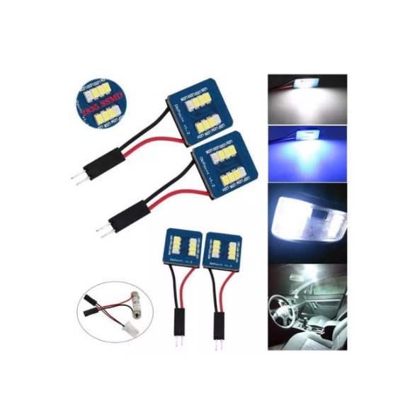 Jual Lampu LED PLAFON Kabin Mobil Festoon Ambience WELCOME Putih Biru ...