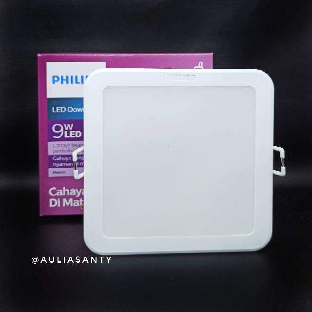 Jual Lampu Philips Downlight LED 9w kotak meson 59451 9 watt 9watt D105 ...