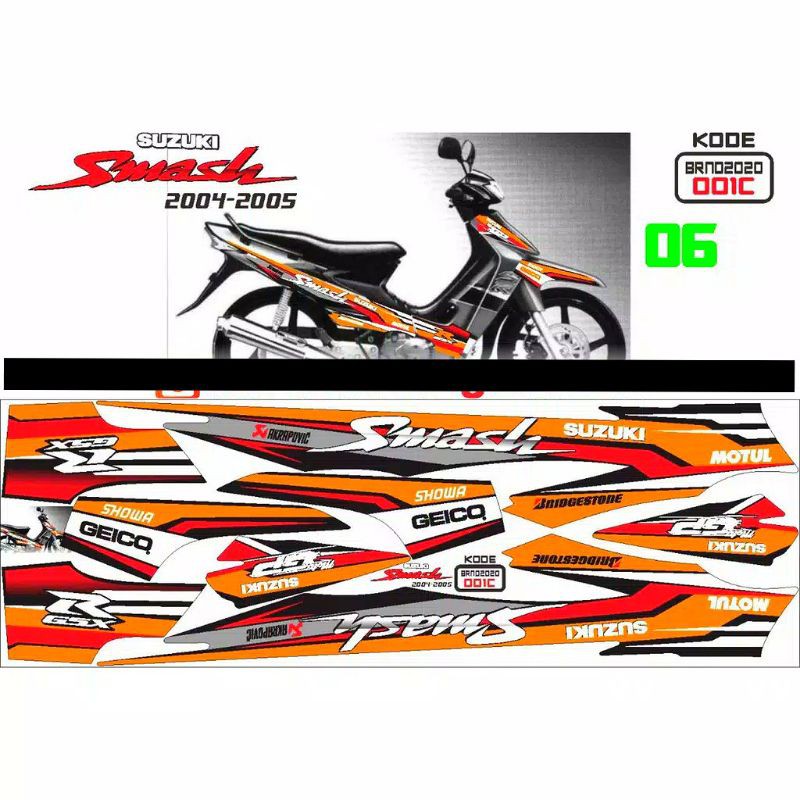 Jual striping suzuki smash / decal smash / sticker smash / stiker smash ...