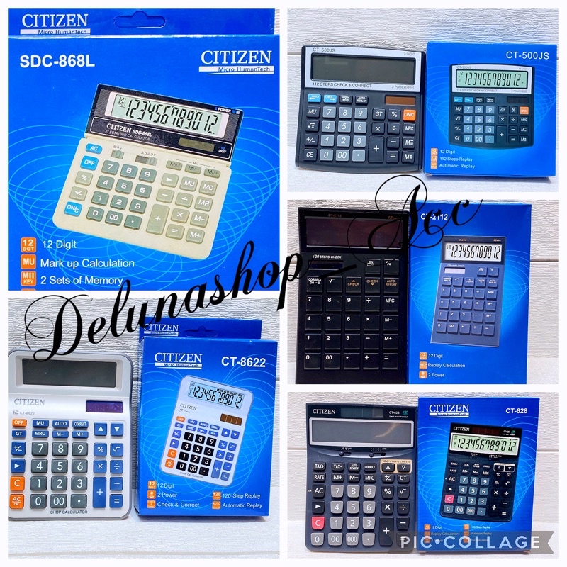 Jual Delunashop Kalkulator Citizen CT 8622,CT-628,CT-2112,CT-500JS,SDL ...