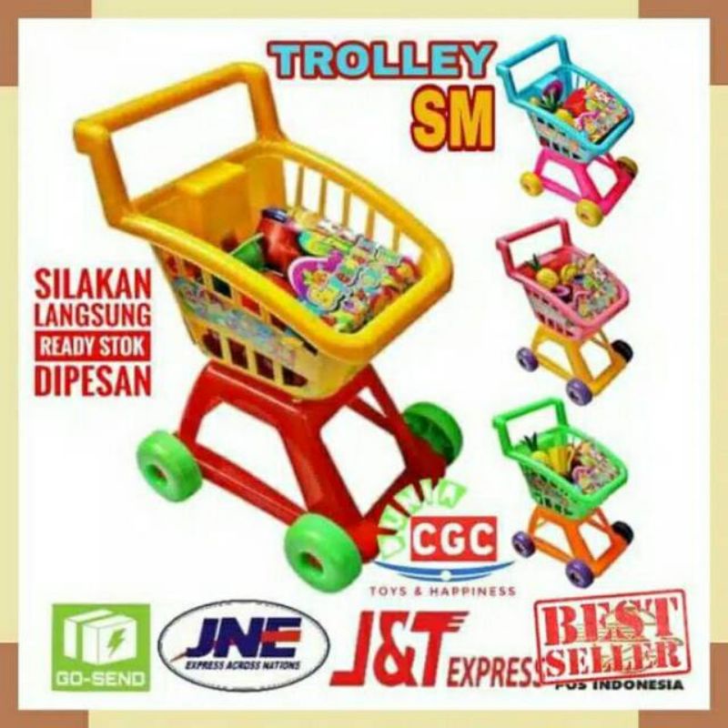Jual UKURAN JUMBO MURAH MAINAN TROLI SUPERMARKET / TROLI DORONG ...