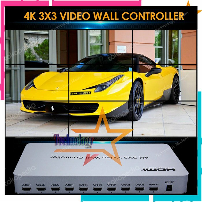 Jual 3x3 HDMI Videowall Controller (Menggabungkan 9 TV Menjadi Video Wall) | Shopee Indonesia