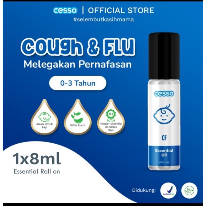 Jual Cessa Biru Cough Flu (Essential Oil Pereda Batuk dan Pilek Bayi / Anak) | Shopee Indonesia